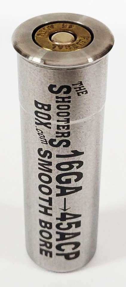 16GA to 45 ACP Shotgun Adapter - SMOOTH BORE-Stainless - Free Case ...