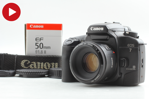 [Top MINT] Canon EOS 7 ELAN 7E 35mm Film Camera EF 50mm f1.8 II Lens ...