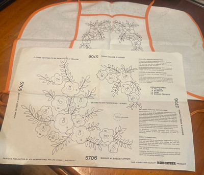 Vintage Hobbytex Unpainted Apron Bright N Breezy Pattern No 5706 | eBay ...