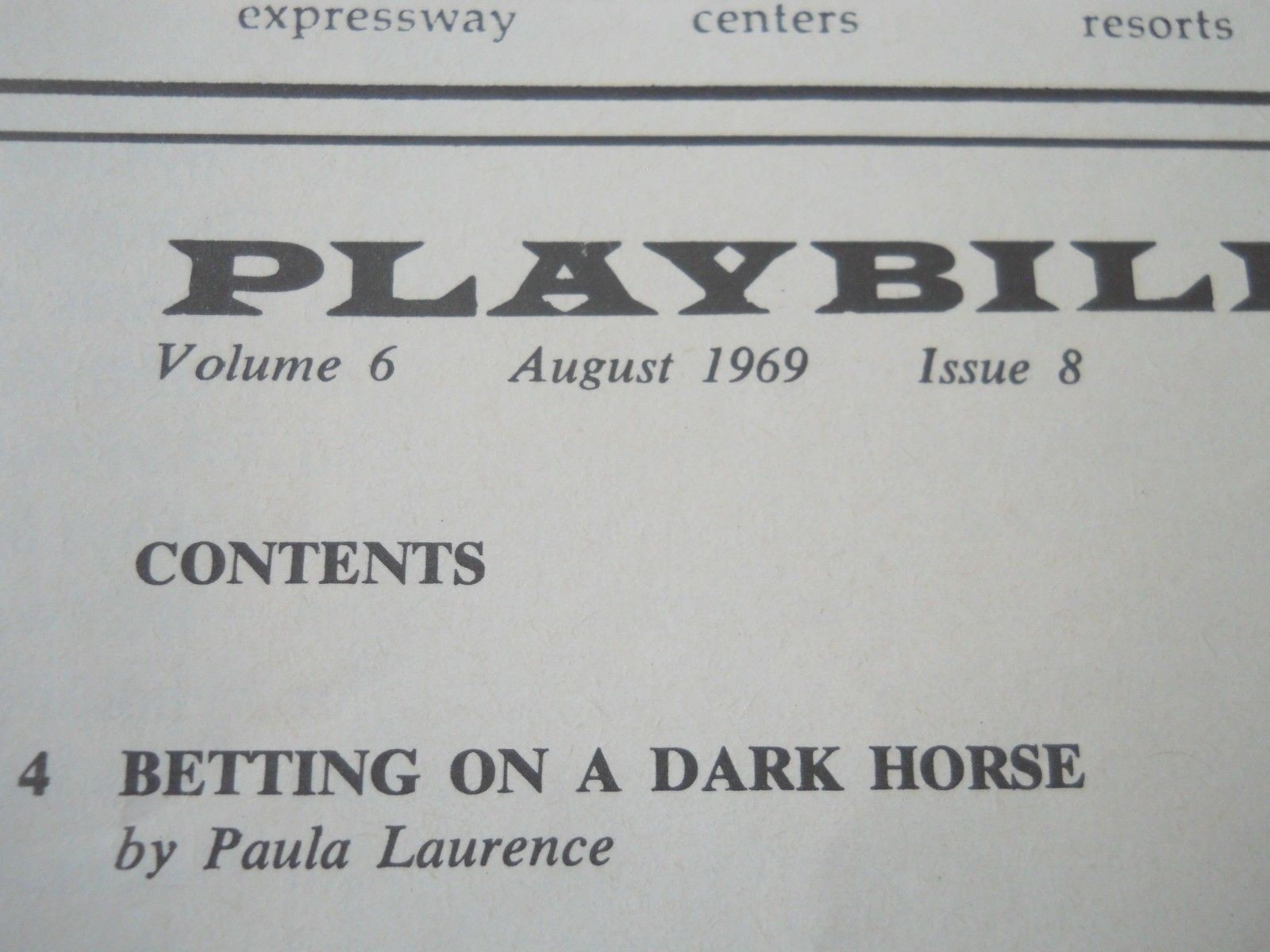 August 1969 - Majestic Theatre Playbill - Fiddler on the Roof - Harry ...