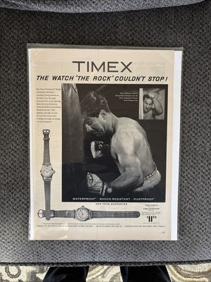 Timex Watches Rocky Marciano 1954 Heavyweight Champ Life Magazine Print ...