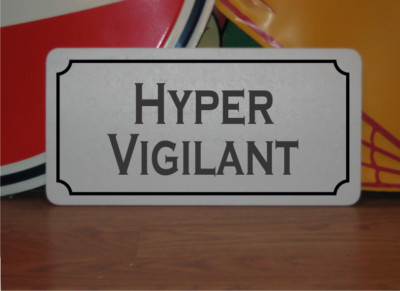 Hyper Vigilant Metal Sign | eBay