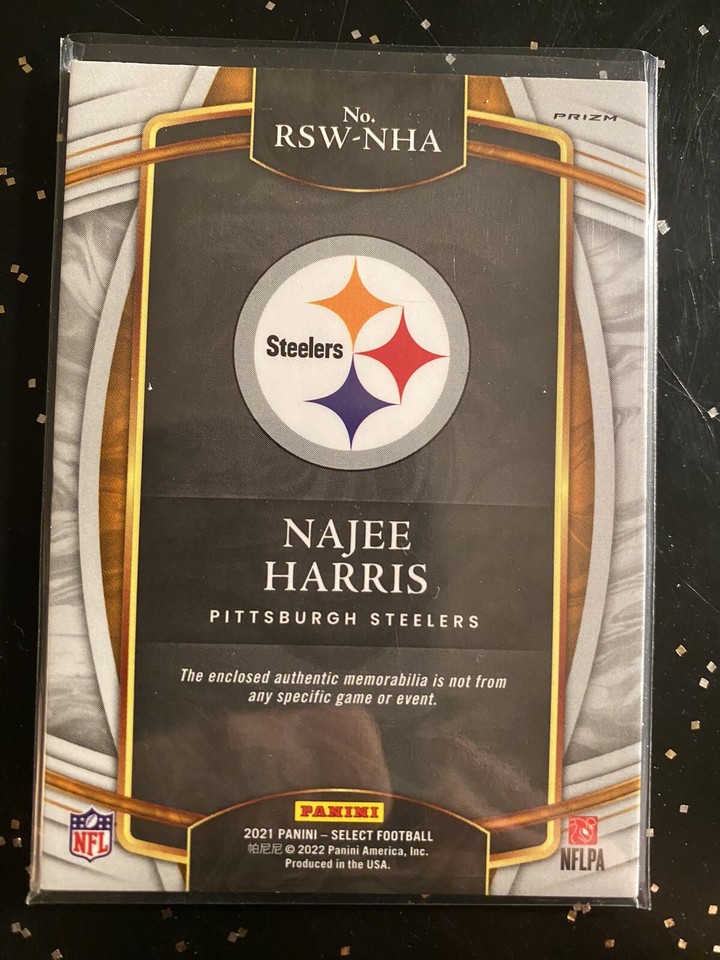 2021 Select Football Najee Harris Rookie PATCH PRIZM SP #RSW-RHA RC ...