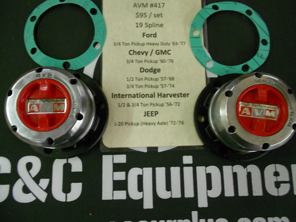 AVM 417 locking hubs fits jeep Ford chevy dodge old trucks warn 9072 ...