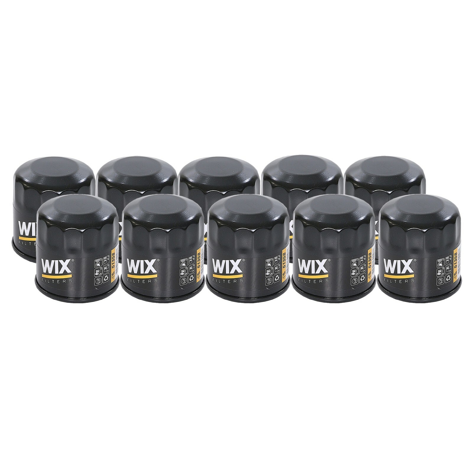 WIX Set of 10 Engine Oil Filters for Chevy Dodge Honda Infiniti Kia ...