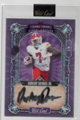 2023 Wild Card 5 Card Draw #5CDC-32 Dontay Demius Jr. Purple Auto #/4 ...