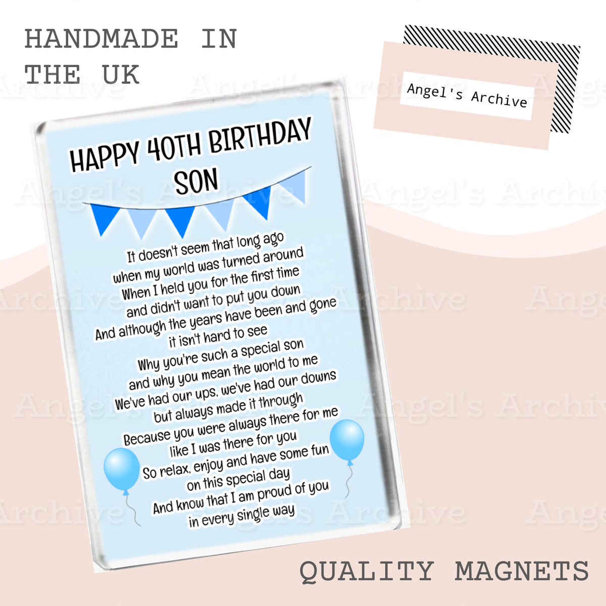 Happy 40th Birthday Poem Don't Waste Your Time On Regret, 40th