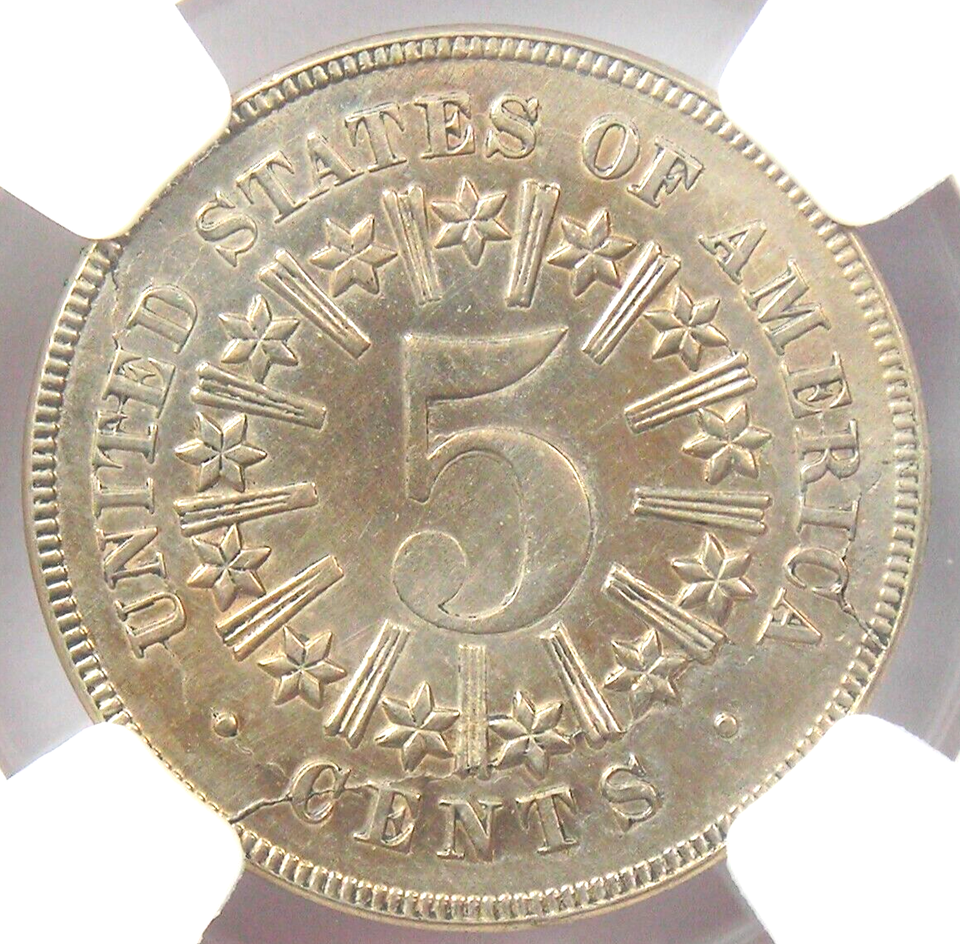 1866/1866 Rays Shield Nickel FS-301 Variety - NGC Uncirculated Details ...