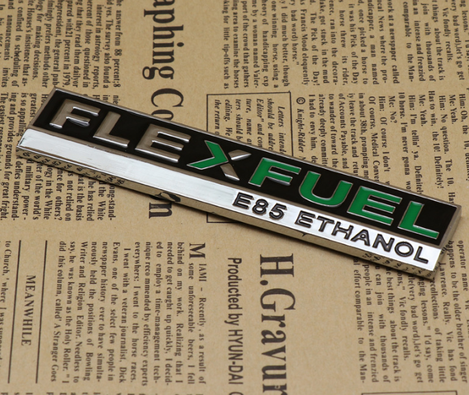 3D Metal Chrome Flex Fuel E85 Ethanol Car Trunk Rear Emblem Badge Decal ...