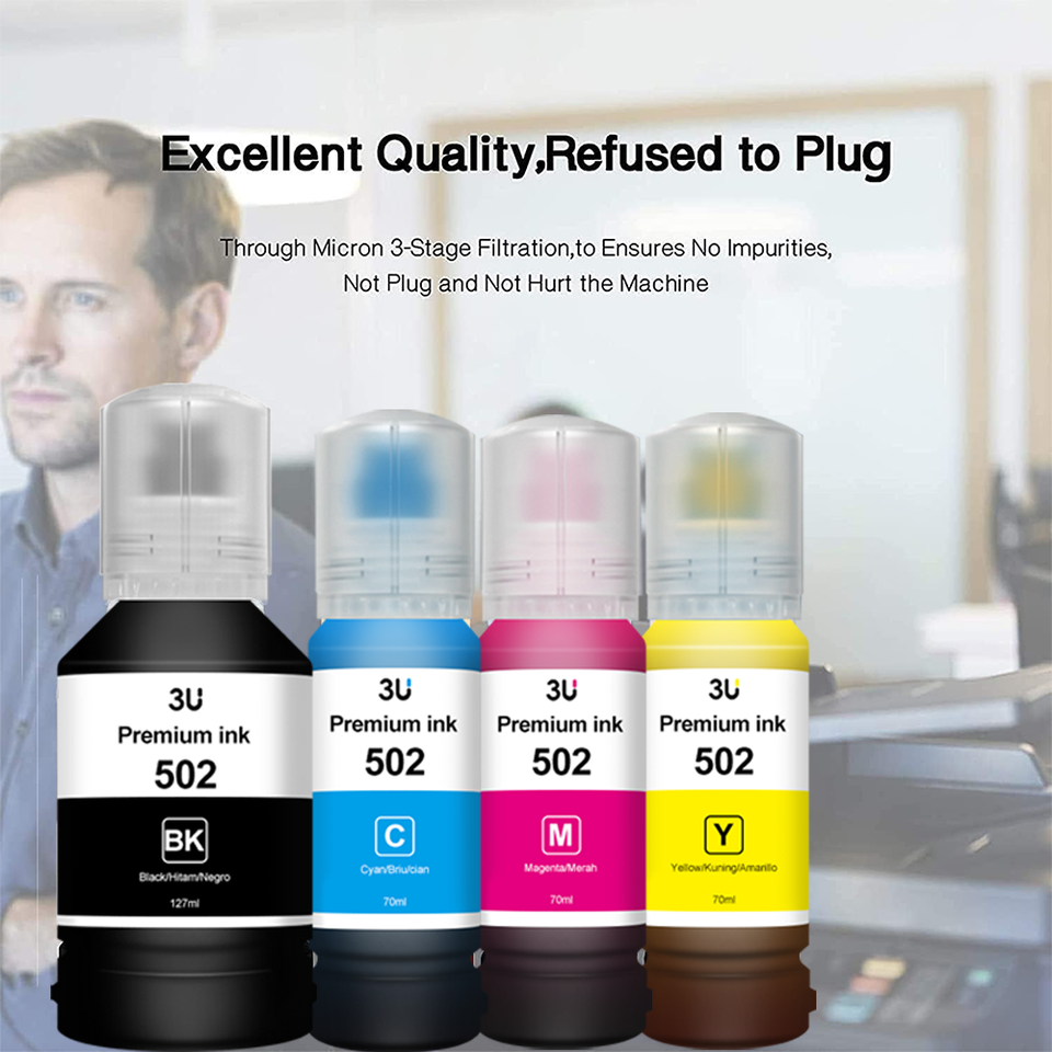 4 PCS Ink Refill Kits Fit ET-2750 2760 2850 2700 3760 4760 ST-2000 ...