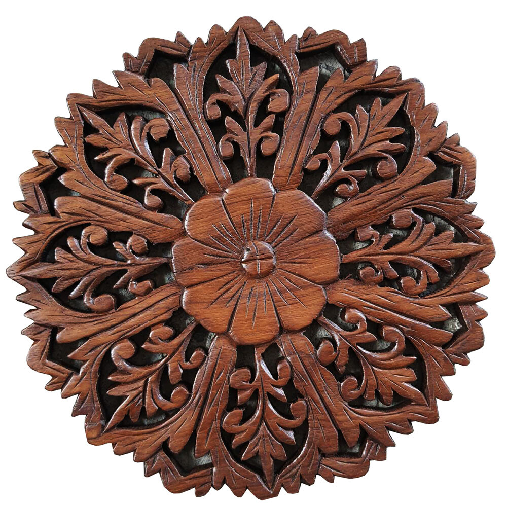 Vintage Wood Carved Wall Decor