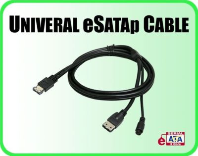 Addonics Universal eSATAp Cable - No Power Tips Included, 5V - 100cm ...