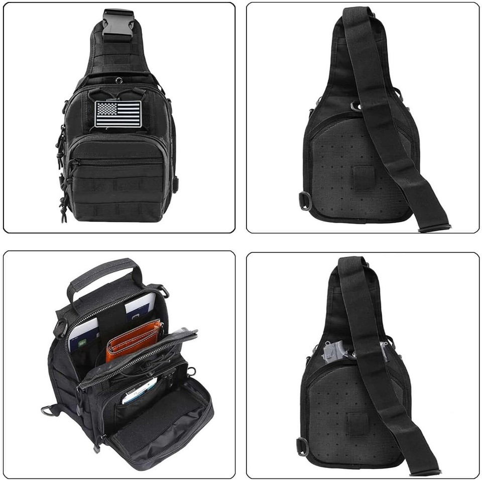 Tactical Compact EDC Chest Sling Shoulder Bag Concealed Carry Bag for ...