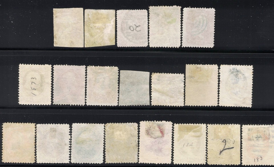 U.S. LOT OF 20 DIFFERENT OLD STAMPS FROM THE 1850'S UP THROUGH THE 1880 ...