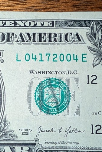 $1 Birthday Note. (April 17th 2004) Series 2021 | eBay