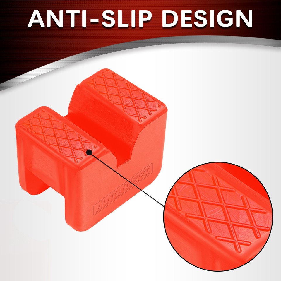 2x Polyethylene Car Axle Jack Pad Lifting Stand Pad Adapter Frame Rail ...
