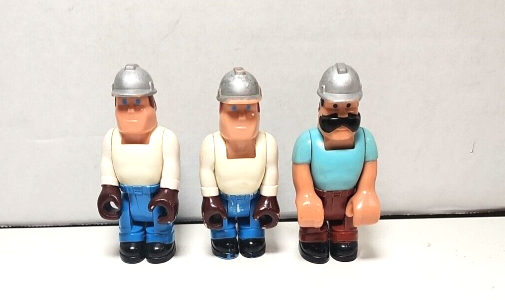 FISHER PRICE HUSKY HELPERS CONSTRUCTION ACTION FIGURES VINTAGE 1970's ...