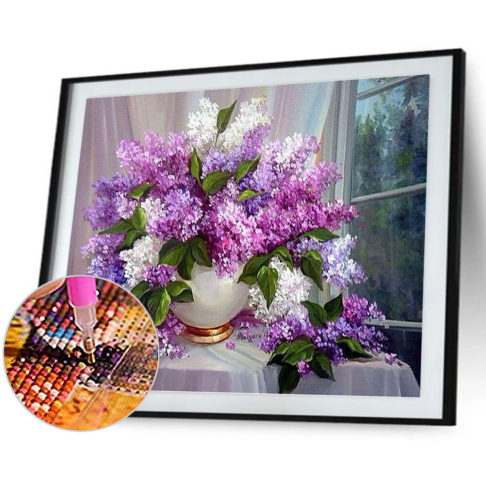 5D Diamond Painting DIY Flowers Full Round Diamond Mosaic Art | eBay