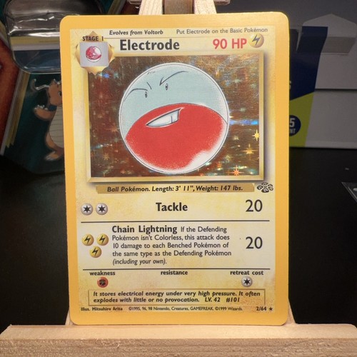 Pokémon TCG Electrode 2/64 Jungle Base Set Unlimited Holo Rare WOTC NM ...