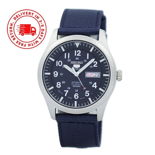 Seiko 5 Sports Automatic Blue Dial Blue Band SNZ SNZG11J1 Men's Watch ...