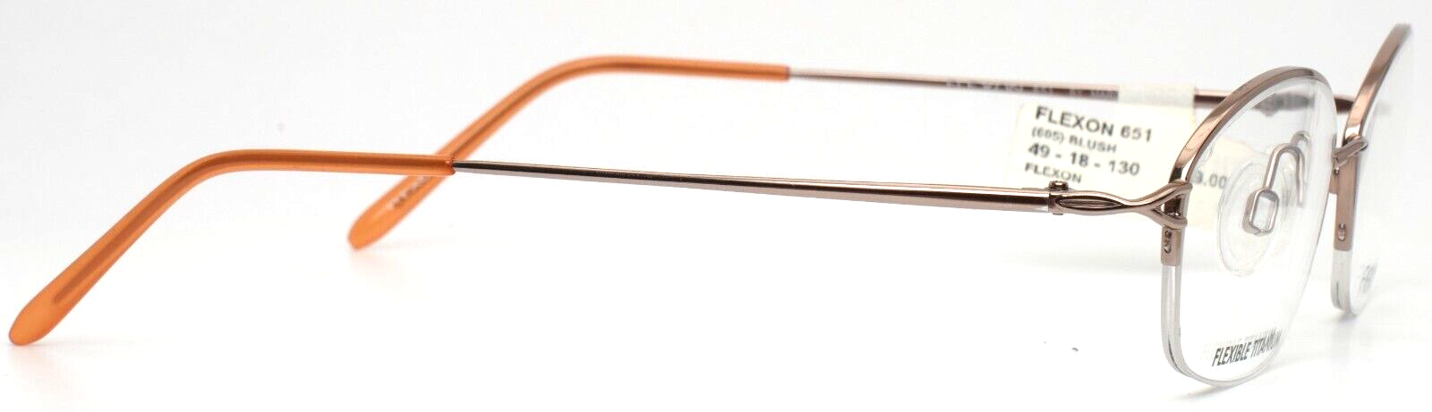 FLEXON 651 Blush Womens Oval Half Rim Eyeglasses 49-18-130 B:33 | eBay