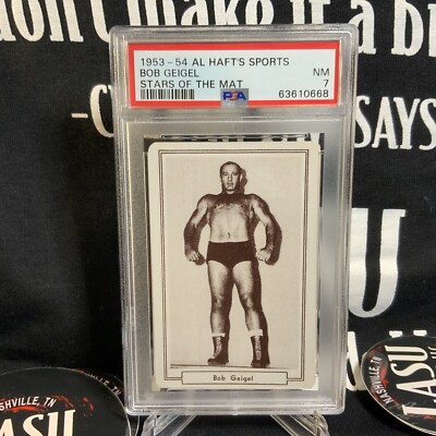 1954 Al Haft's Stars of the Mat Bob Geigel PSA 7 Promotor 4 Kansas City ...