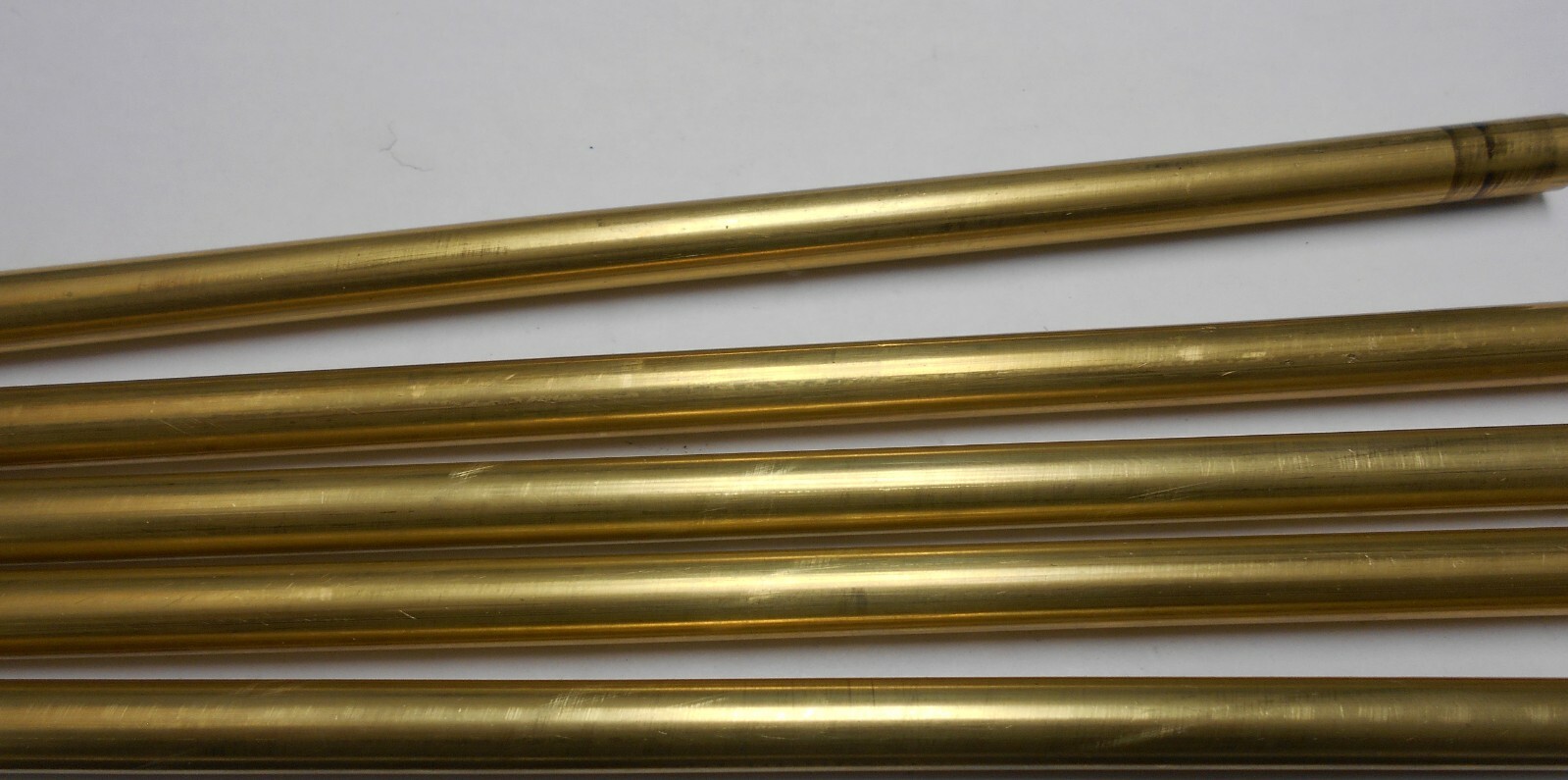 (5) Pieces 360 SOLID BRASS round stock 3/8" (0.375) 11" RND rod ...