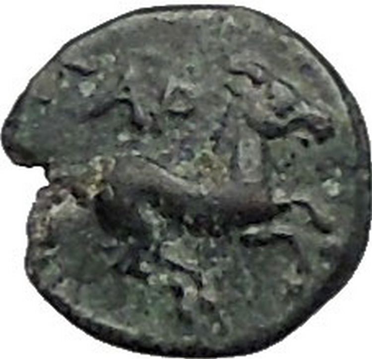 GARGARA in TROAS 350BC Apollo Horse RARE TINYAuthentic Ancient Greek ...