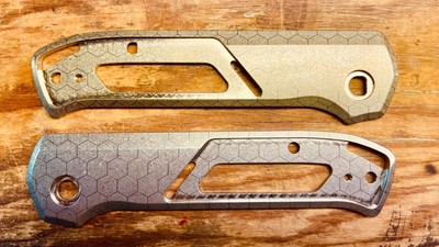 Used Flytanium Arcade "Modifly" Honeycomed titanium handle (scale). | eBay