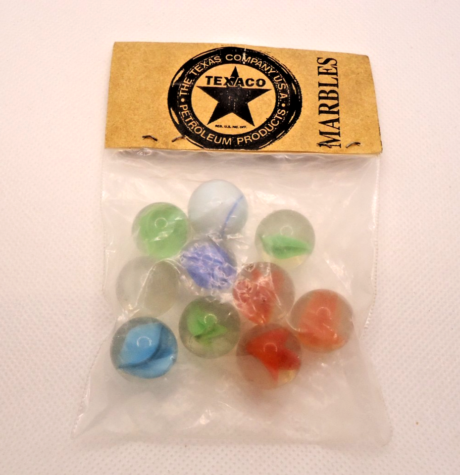 Vintage Lot of TEXACO Marble Pack (total of 10 ea. marbles) | eBay