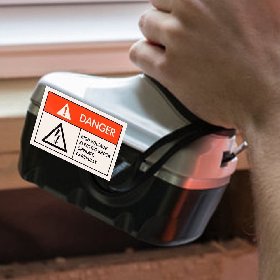 8 Pcs Warning Electric Shocks Labels Danger Sign for Sticker Caution ...