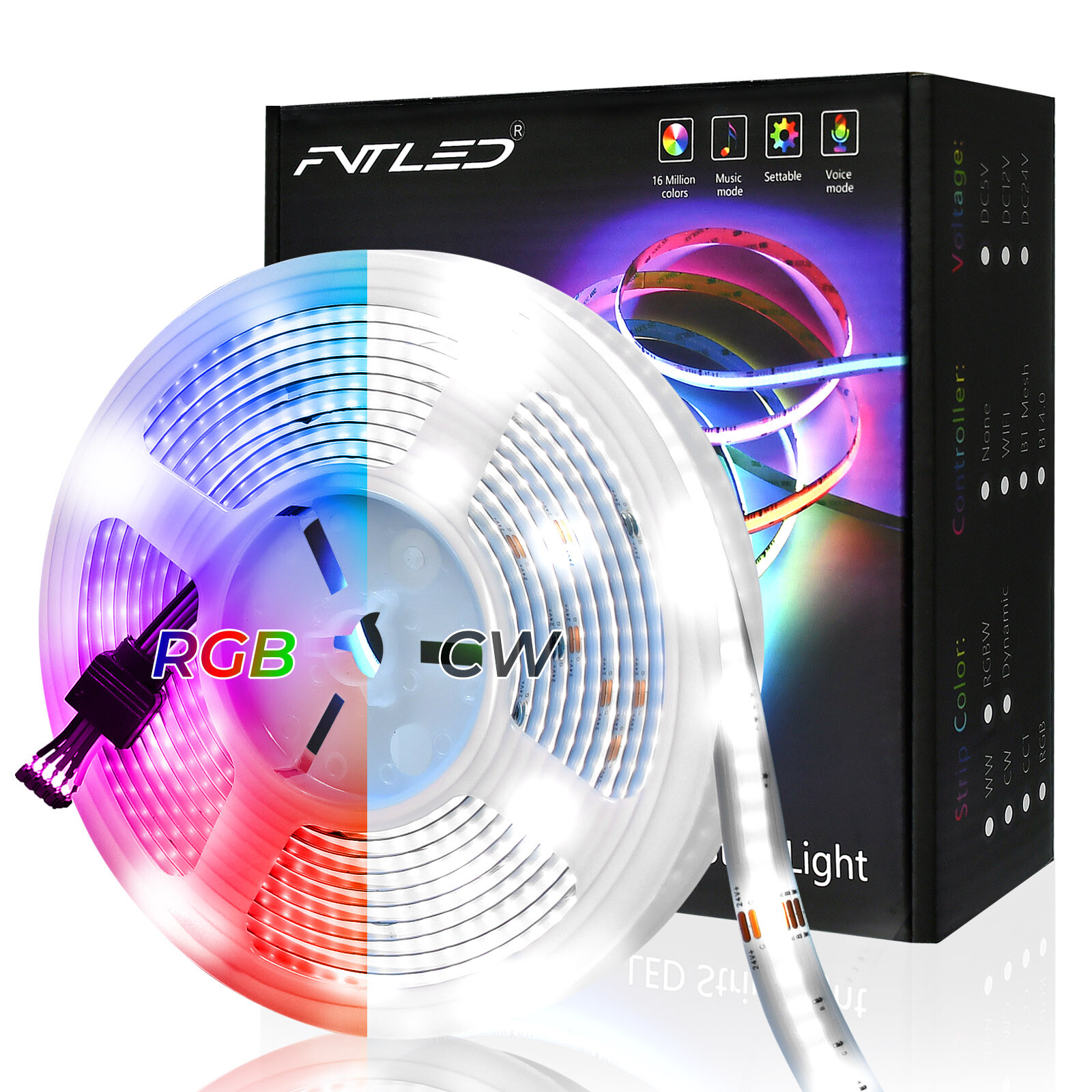 High Density RGB+CCT RGBW RGBWW Cob Led Strip Lights 784LED/m 840led/m ...