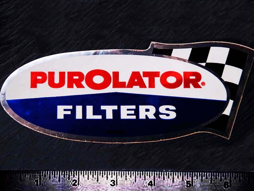 PUROLATOR Filters - Original Vintage 1960's 70's Racing Decal/Sticker A ...