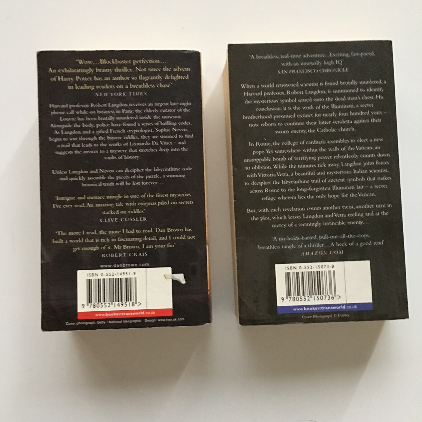 The Da Vinci Code & Angels and Demons. Dan Brown. Paperback. Glen Iris ...