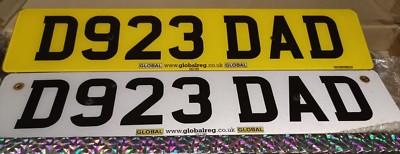 DAD Cherished Private Car Registration Number Plate Daddy Fathers Day ...