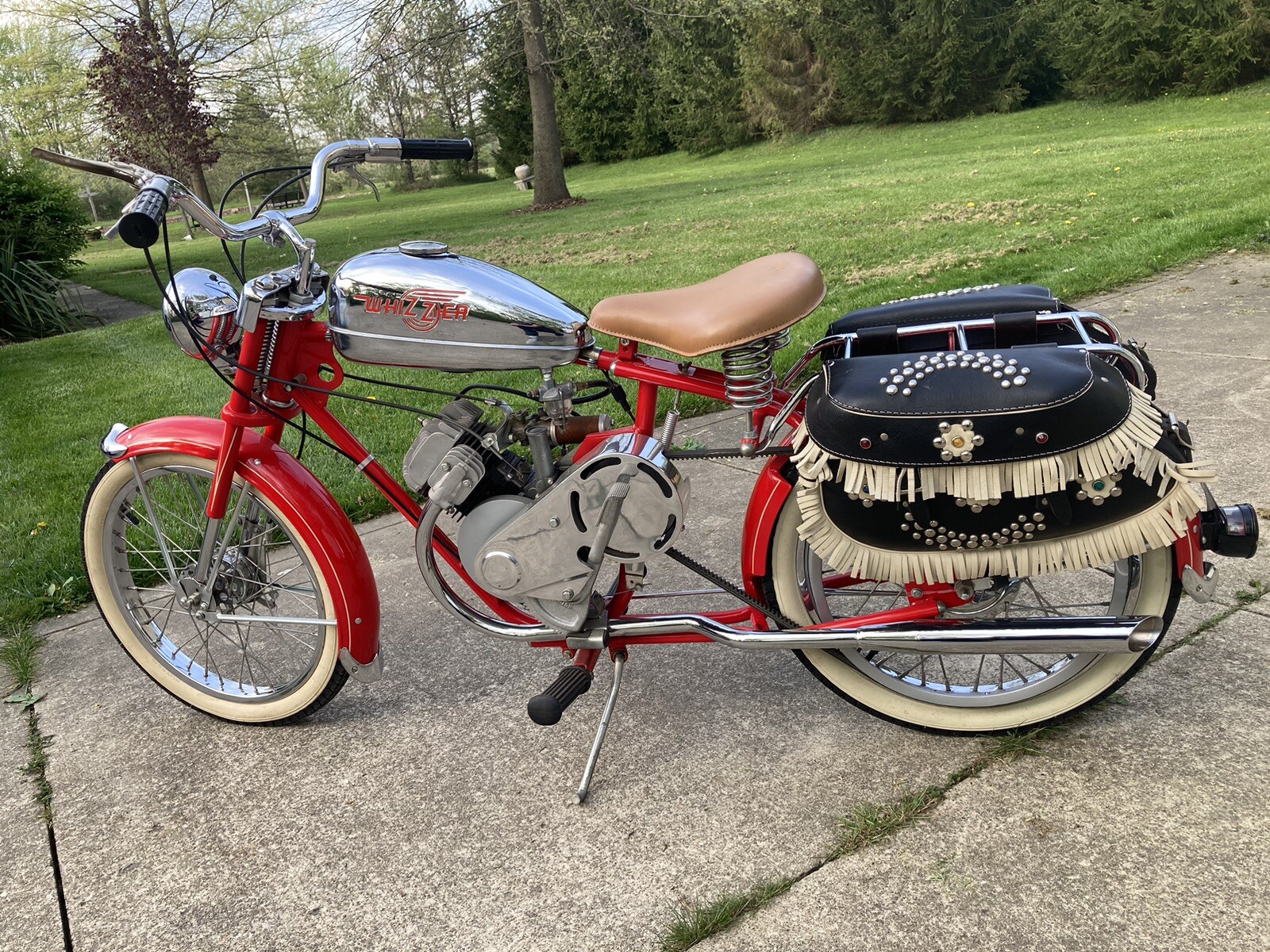 Rare Whizzer Bike Motor Bike Sportsman Completely Restored 1950-ish | eBay