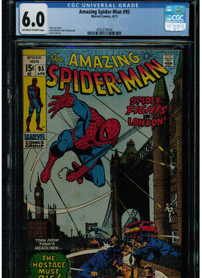 AMAZING SPIDER-MAN #95 CGC 6.0 1971 STAN LEE JOHN ROMITA EARLY BRONZE ...