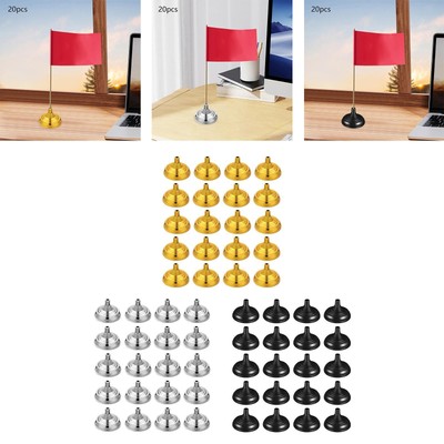 20Pcs Desk Mini Flag Holder Accessory for Party Conferences Practical ...