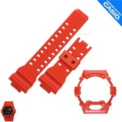 Genuine Watch Band&Bezel Casio G-Shock G-8900A-4 Glossy Orange w/ Black ...