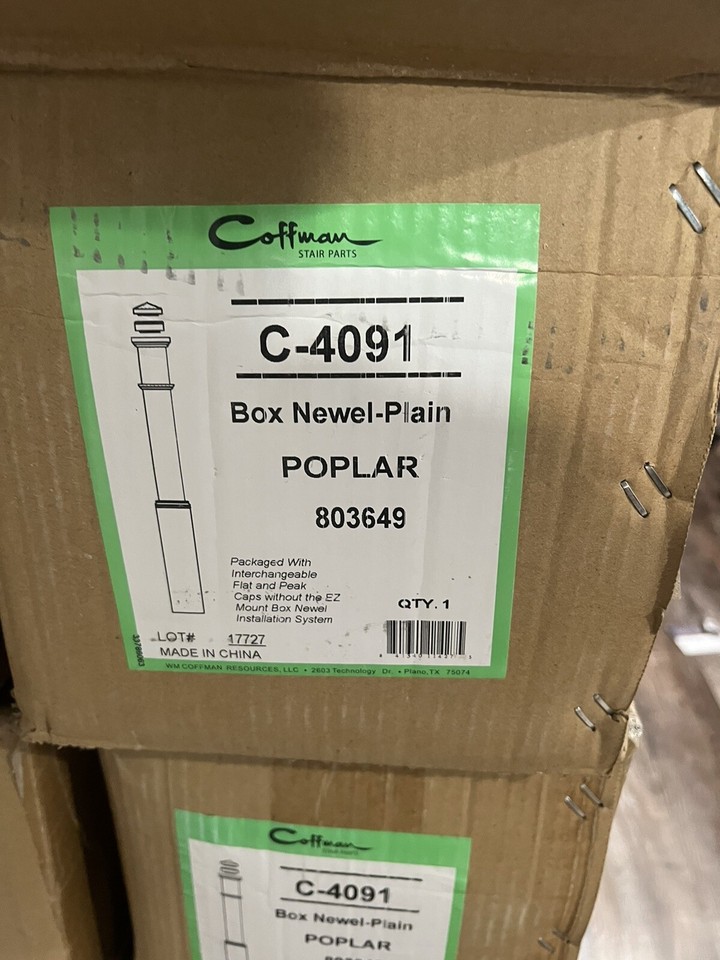 4091-Poplar Box Newel Post 6 1/4" x 55" Box newel Stair/Rail Post | eBay
