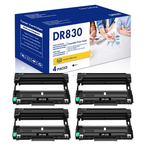 1-4PK DR830 Drum Unit Compatible with Brother MFC-L2980DW HL-L2480DW ...