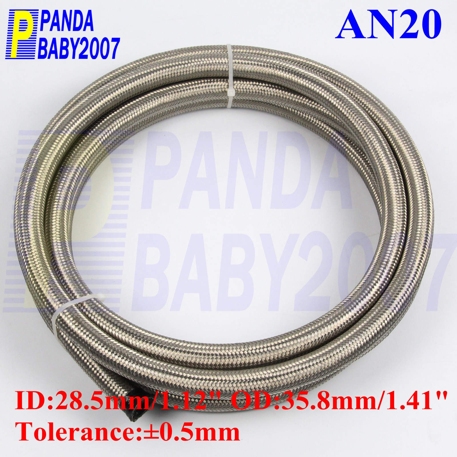 STAINLESS STEEL BRAIDED FUEL RADIATOR HOSE AN20 -20 20AN AN-20 OIL LINE ...