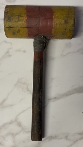 Vintage Antique Wood Mallet Hammer Rustic Primitive Country Farm Tool c ...