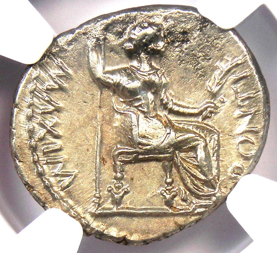 Tiberius AR Denarius Silver Tribute Penny Roman Coin 14-37 AD ...