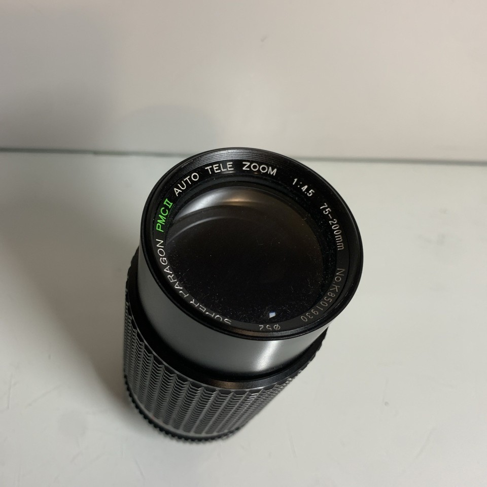 Vintage SUPER PARAGON Auto Tele Zoom MC 75-200mm F4.5 Lens PK Mount Fit ...