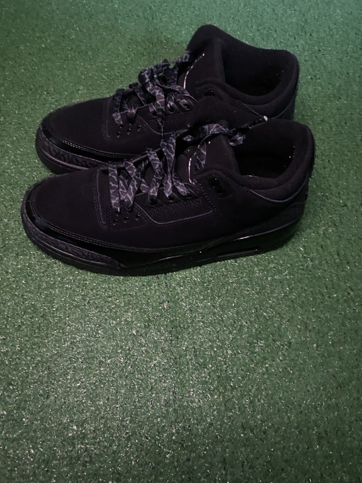 Size 9.5 - Air Jordan 3 Retro 2025 Black Cat In Great Condition With ...