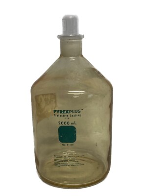 PYREX Plus Plastic-Coated 2000mL Glass Reagent Storage Bottle w/ #29 ...
