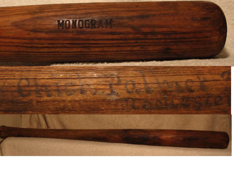 Louisville Slugger dash dot dash Vintage Game Used Bat Monogram Chick ...