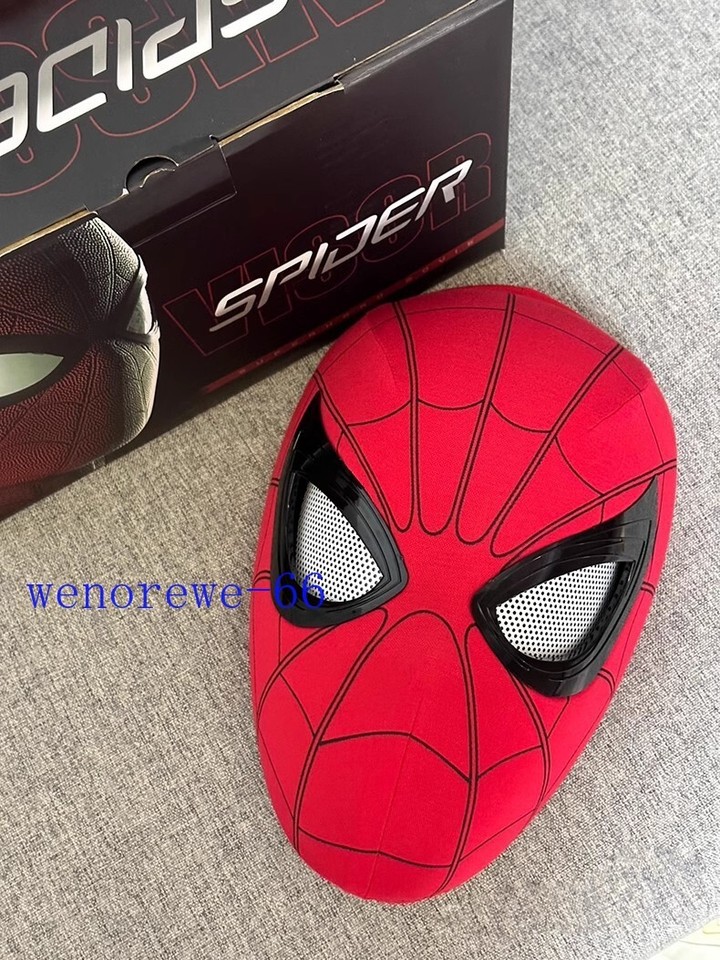 US Ship Spider-Man Mask Moving Eyes Cosplay Helmet Prop Remote Control ...