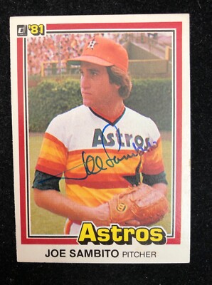 JOE SAMBITO 1981 DONRUSS AUTOGRAPHED SIGNED AUTO BASEBALL CARD 21 ...
